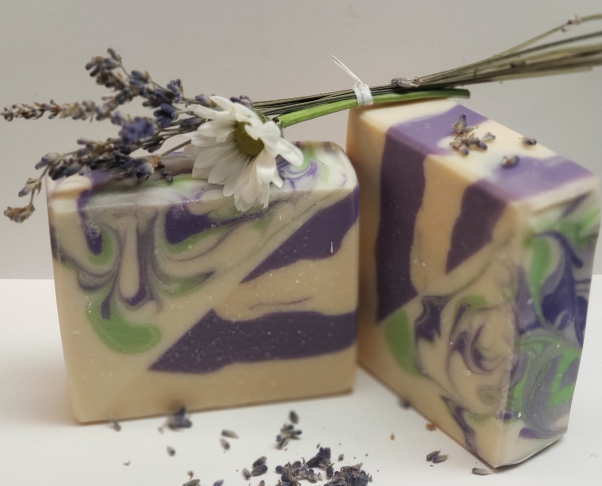Handmade Moisturizing Lavender Goat Milk Soap- Peace l Soap Addiction